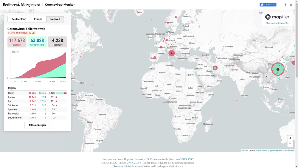Fighting coronavirus with MapTiler maps | MapTiler