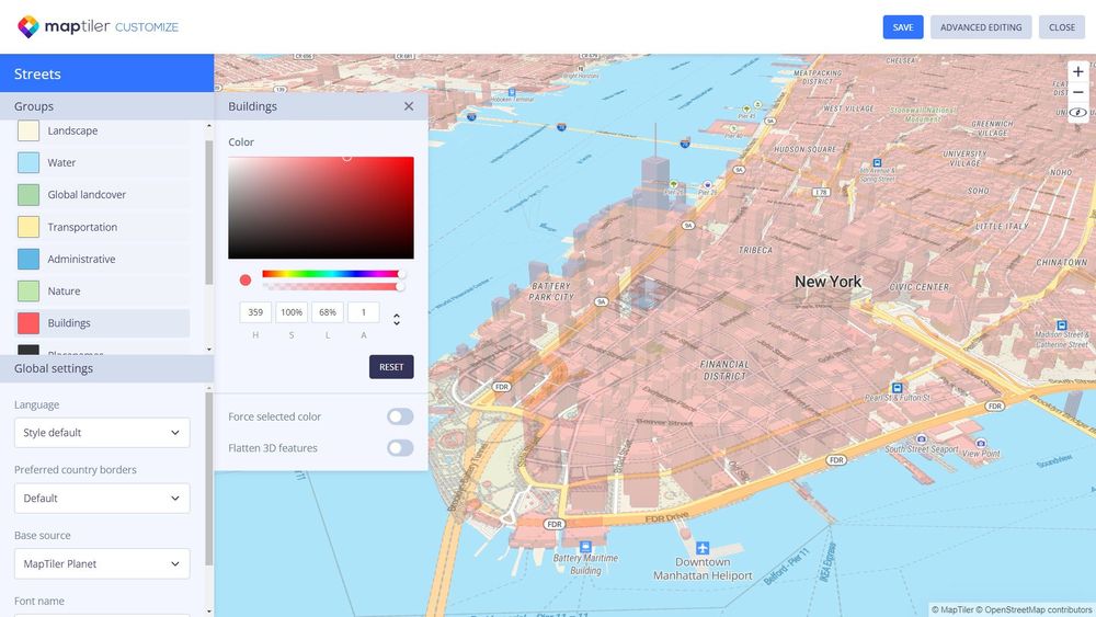Customized maps made easy | MapTiler
