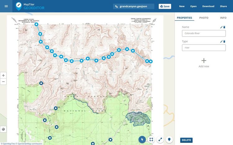 Online drawing tools in GeoEditor web application | MapTiler