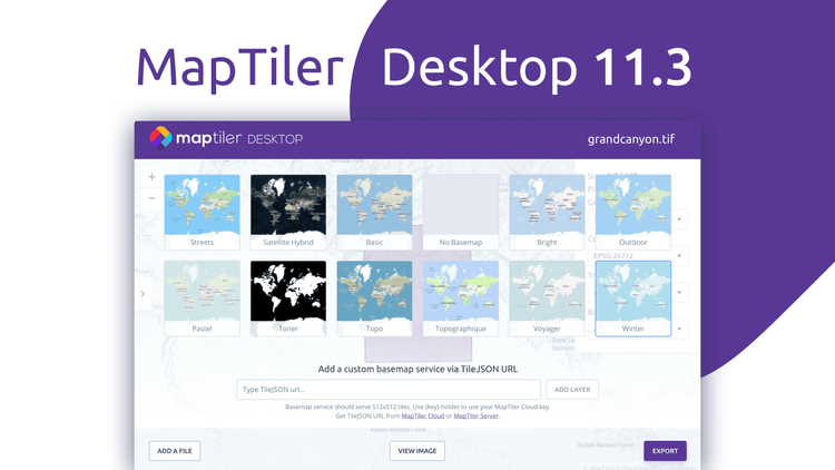 MapTiler Desktop 11.3 brings custom basemaps | MapTiler