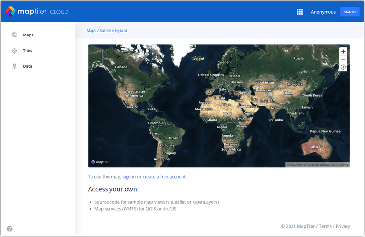 Free access to 10m global satellite map | MapTiler