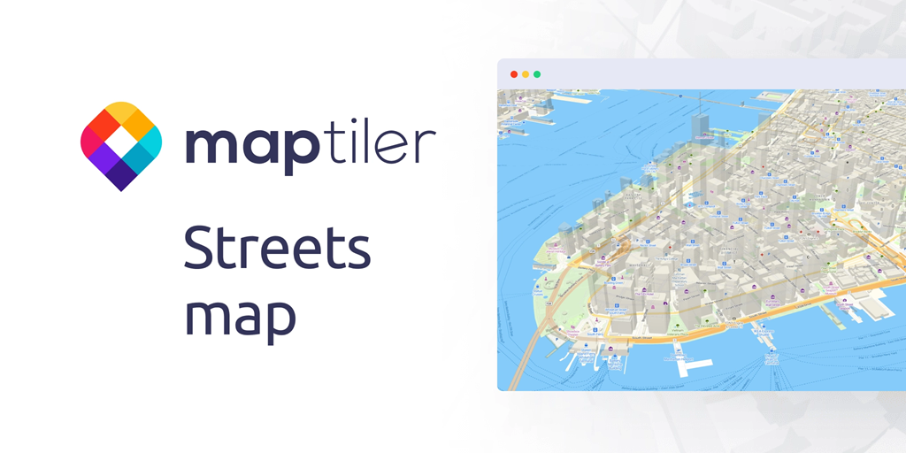 Streets | Map for transportation with 3D cities | MapTiler
